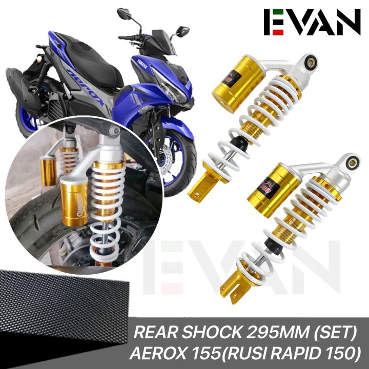 EVAN.shop Rear Dual Shock 295mm(Set) Absorber (Aerox/Rusi rapid 150/Nmax/ADV/PCX) | Lazada PH