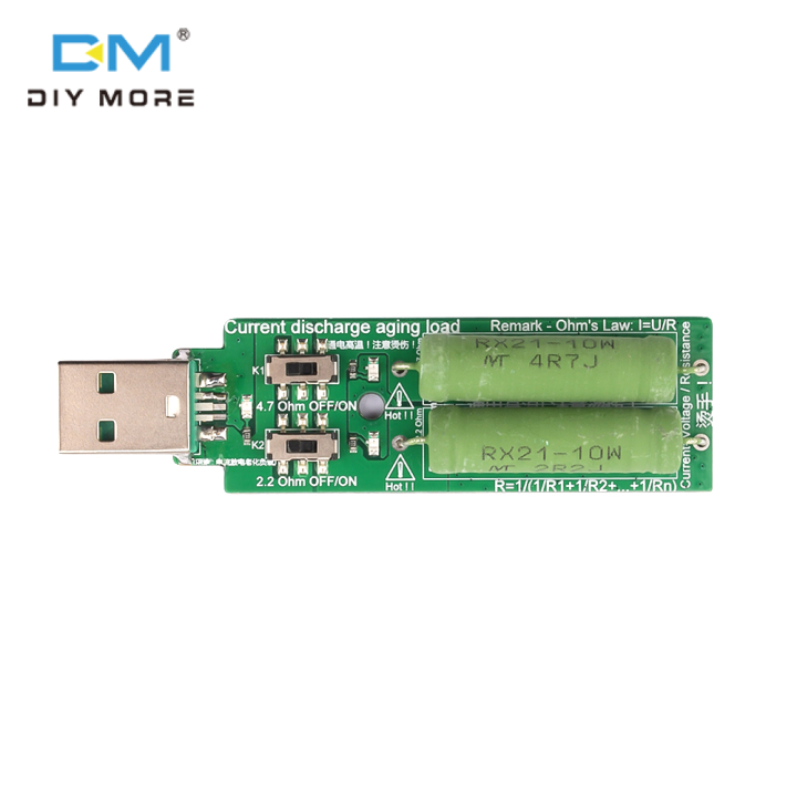 Diymore USB Load Resistor with Adjustable Switch Test Module 2X10W Dual ...