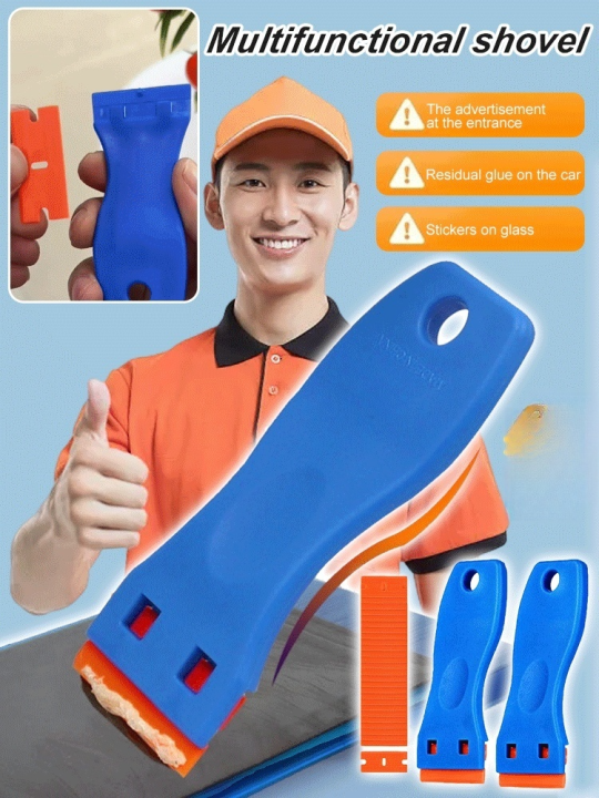 Household small multifunctional plastic stain removal adhesive scraper ...
