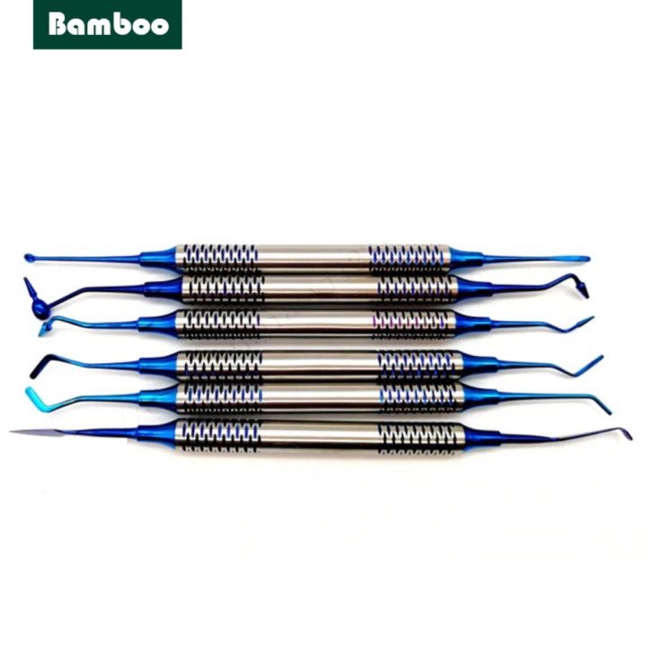 6pcs/set Dental Composite Resin Filling Spatula Titanium Plated Head ...