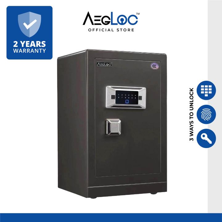 Aegloc Peti Keselamatan Digital Cap Jari Anti-Curi Warna Kelabu (AEG ...