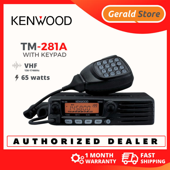 Genuine Kenwood TM-281A VHF 136-174MHz Base Mobile Radio 65 Watts Power ...
