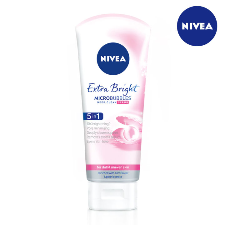 Nivea Extra Bright Deep Celan Scrub/Facial wash | Lazada PH