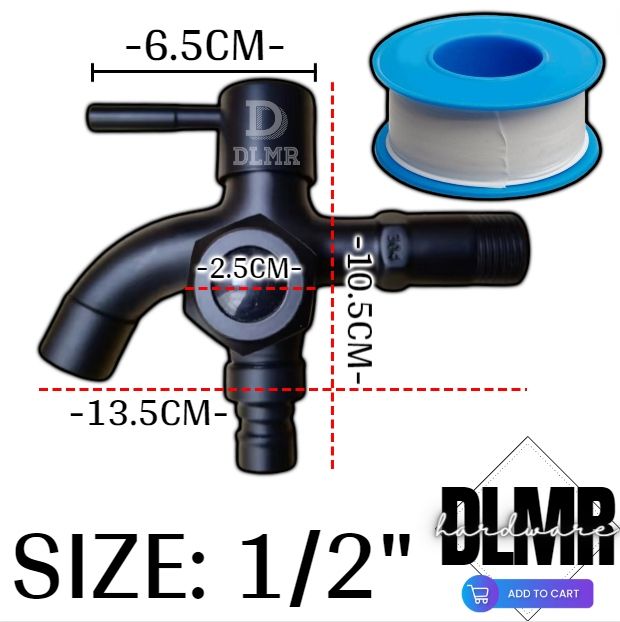 1PCS Stainless Steel SUS304 Matte Black Two Way Faucet Dual Port Faucet ...