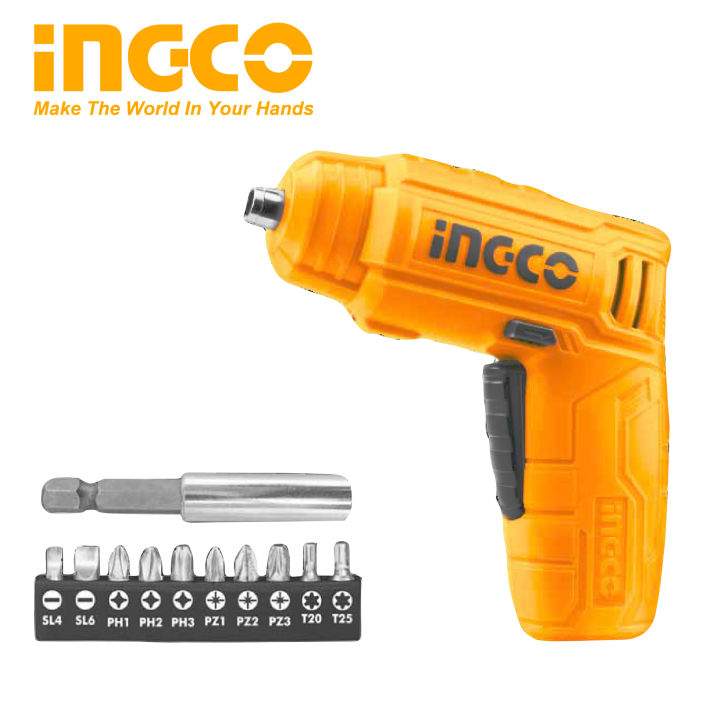 INGCO by OSOS Fast Charging Lithium-Ion Cordless Screwdriver Screw ...