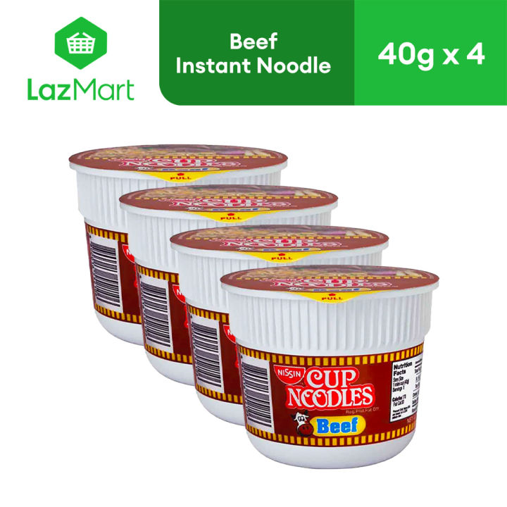 Nissin Cup Noodles Mini Beef 40g - Pack of 4 | Lazada PH
