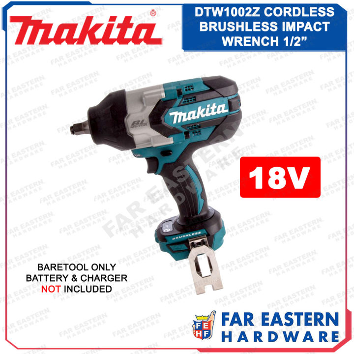 MAKITA DTW1002Z Cordless Brushless Impact Wrench 18V 1/2" Drive Made in ...