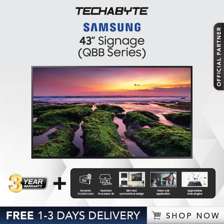 Samsung QB43B | 43” UHD 4K Display (LH43QBRBBGCXXS) | Lazada Singapore