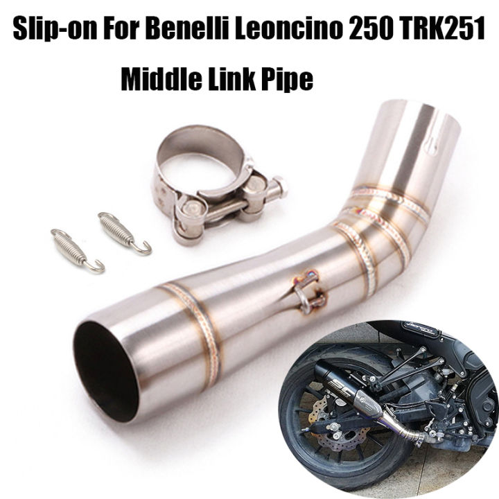 Slip-on Mid Pipe Link For Benelli TRK251 Benali Devil 502C Leoncino 250 ...