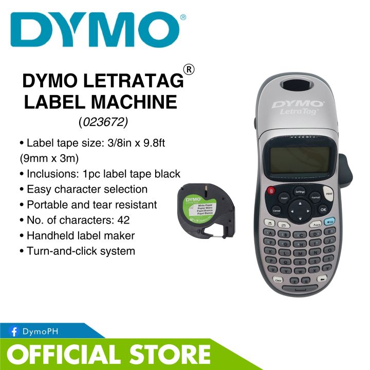 DYMO LetraTag® Handheld Label Machine | includes 1pc Dymo Label Tape ...
