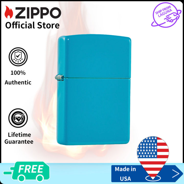 Zippo Classic Flat Turquoise Windproof Lighter 49454（ Lighter Without ...