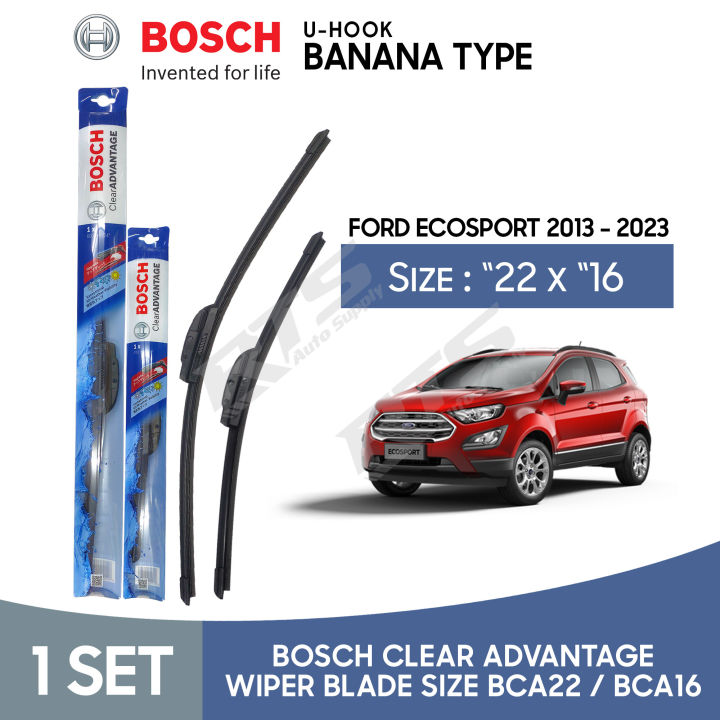 Bosch Clear Advantage Banana Type Wiper Blade Ford Ecosport 2013 - 2023 BCA22 BCA16 1 Set ...