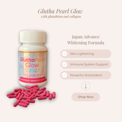 Glutha Pearl Glow 30 Capsules x 600mg Glutathione Collagen Original 10x ...