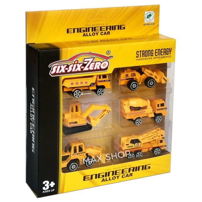 SIX SIX ZERO ENGINEERING CAR ISI 6 - MAINAN DIECAST TRUK - Mainan set konstruksi isi 6 pcs bahan ...