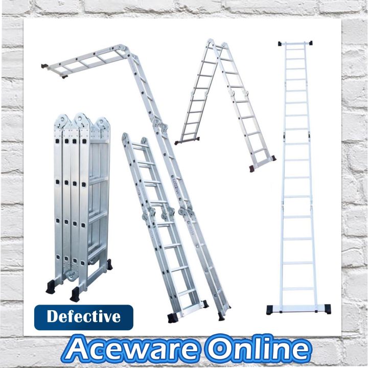 DEFECTIVE M47 16 STEP MULTIPURPOSE ALUMINIUM LADDER (Tangga Aluminium ...