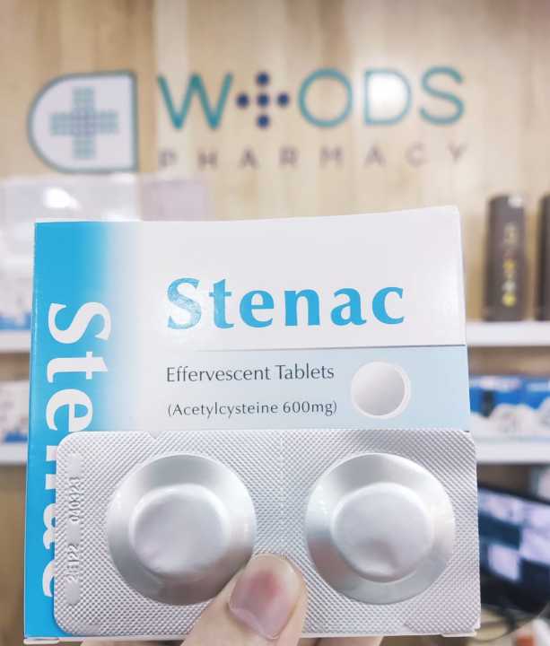 WOODS PHARMACY STENAC EFFERVESCENT 600MG TAB / 100MG / 200MG GRANULES ...