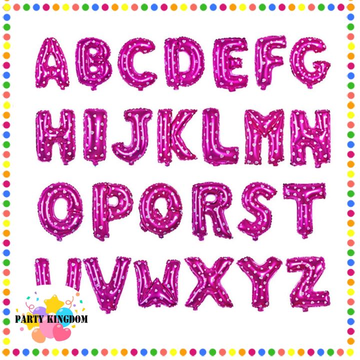 Party Kingdom Pink Alphabet 16 inches letter foil balloon letter name ...