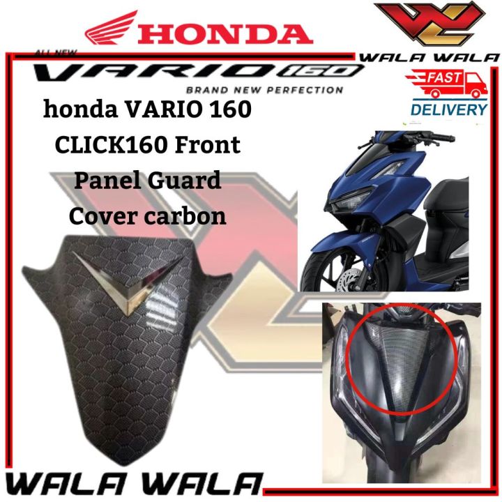 honda VARIO 160 CLICK160 Front Panel Guard Cover carbon | Lazada
