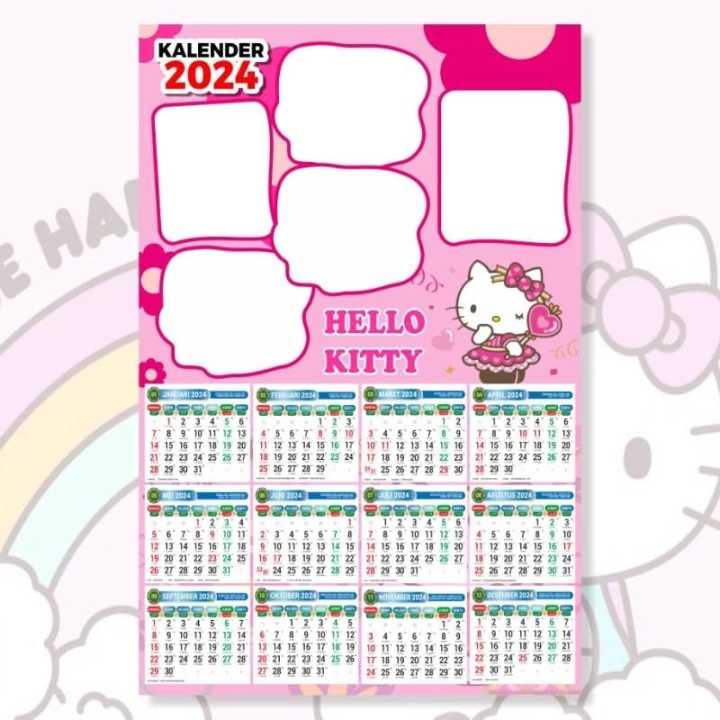 KALENDER CUSTOM 2024/KALENDER TEMA HELLO KITTY/KALENDER CUSTOM KELUARGA ...