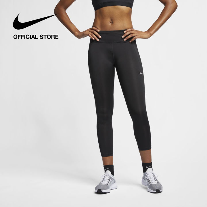 Nike Women's Fast Running Crops - Black | Lazada PH