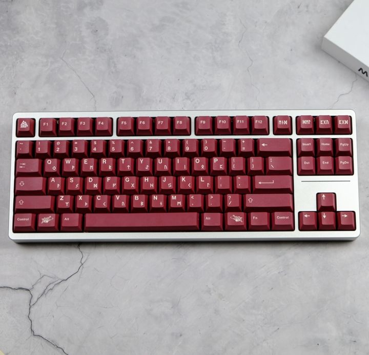 【Keycap Only】Clone GMK Blot keycap Minimalist red 129 Keys Cherry Profile PBT Five-Sided ...