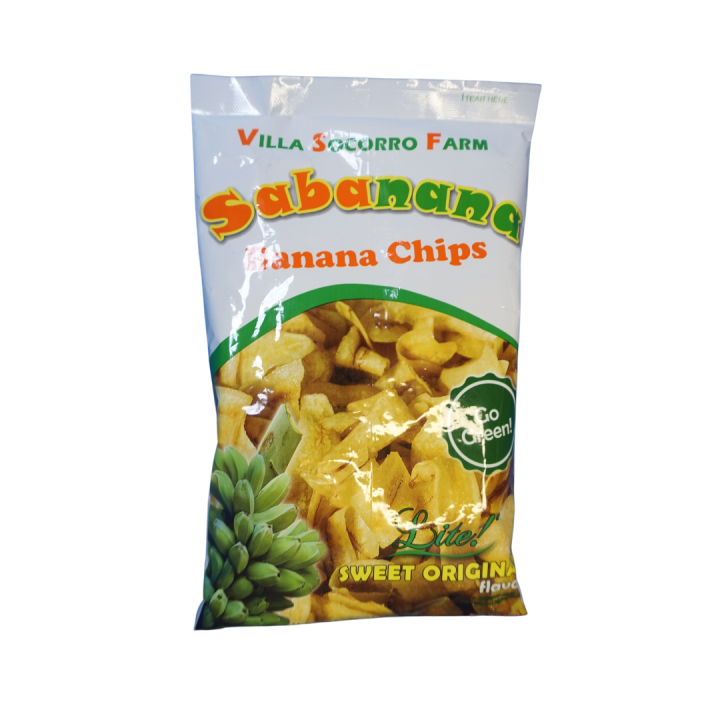 100g Villa Socorro Farms - Sabanana - Banana Chips LITE Sweet Orignal ...