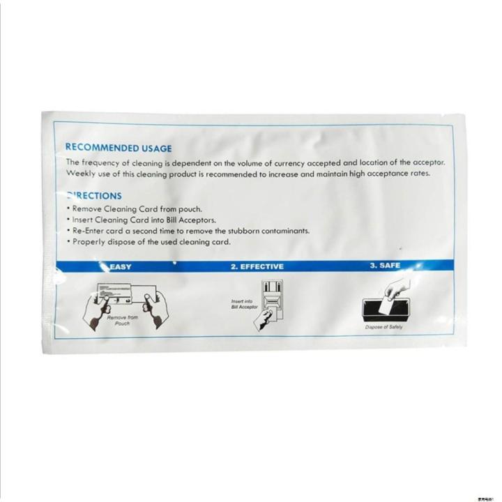 Cordless Bill Acceptor Note Acceptor Cleaning Card Antimicrobial ...