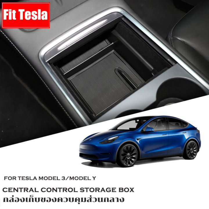 armrest box store content box tesla model 3 model y central control ...