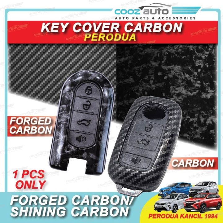 Perodua Aruz Ativa Axia Myvi Bezza AlzaCar Key Cover Forged Carbon ...