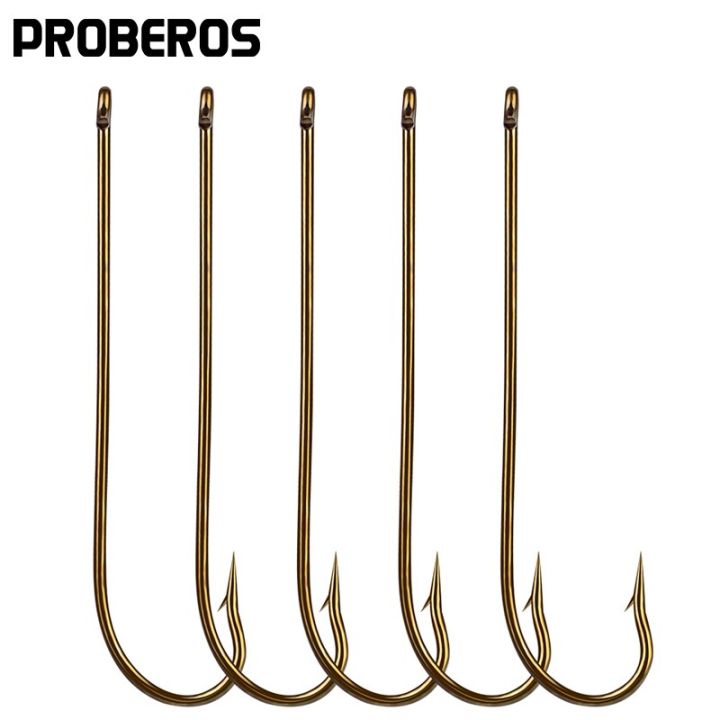 PROBEROS 100pcs Saltwater Fishing Hook High-Carbon Steel Fishhook High ...
