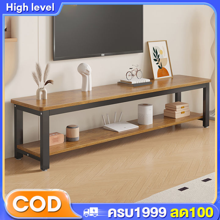 ชั้นวางทีวี 100/120/140CM สามารถจัดเก็บของได้มาก ไม้เนื้อแข็งตู้วางทีวพร้อมลิ้นชัก รับน้ำหนัก ...