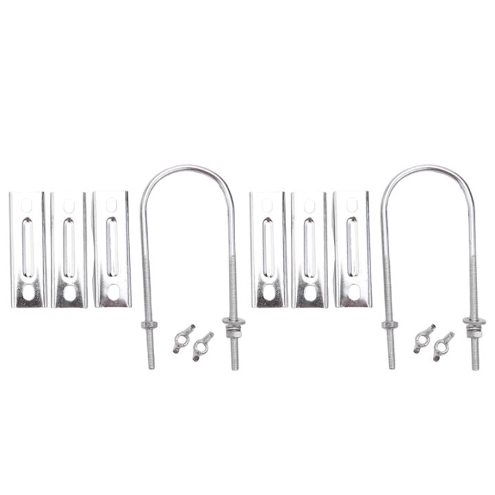 Double Antenna Mast Clamp V Jaw Block with U Bolts Heavy Duty Anti-Rust ...