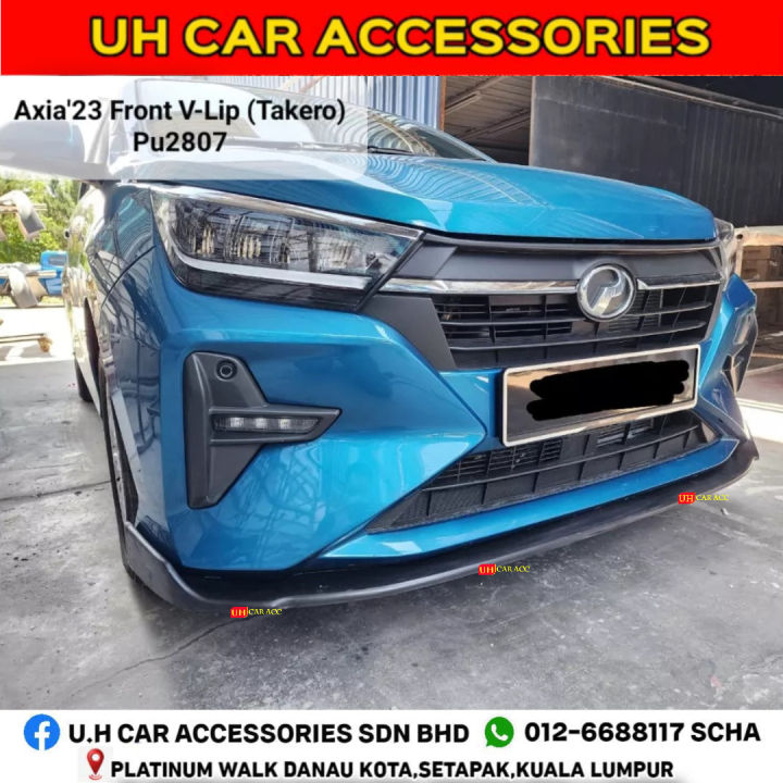 PERODUA AXIA 2023 TAKERO FRONT REAR DIFFUSER LIP LIPS BODYKIT | Lazada