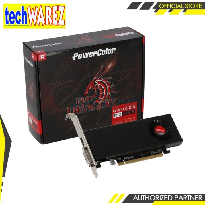 COD PowerColor Red Dragon Rx550 4gb Gddr5 Graphics Card Low Profile ...