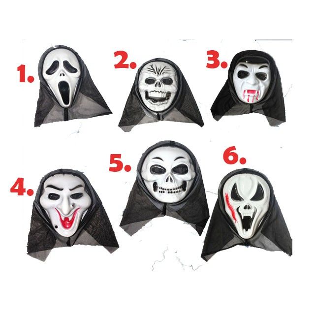 Ghost Mask Witches / Hantu Topeng / Cosplay long face Halloween | Lazada