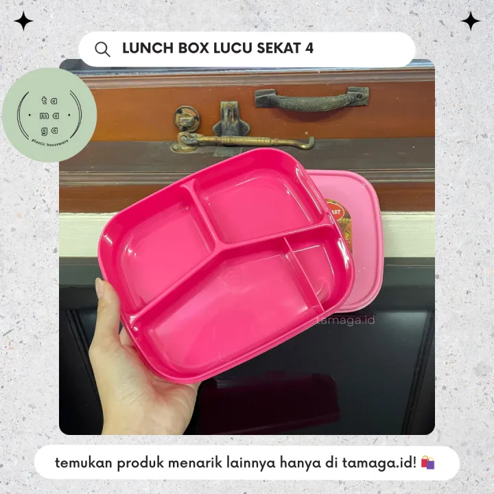 BACK TO SCHOOL! Lunch Box/Kotak Makan Sekat 4 Lucu - tamaga.id | Lazada ...