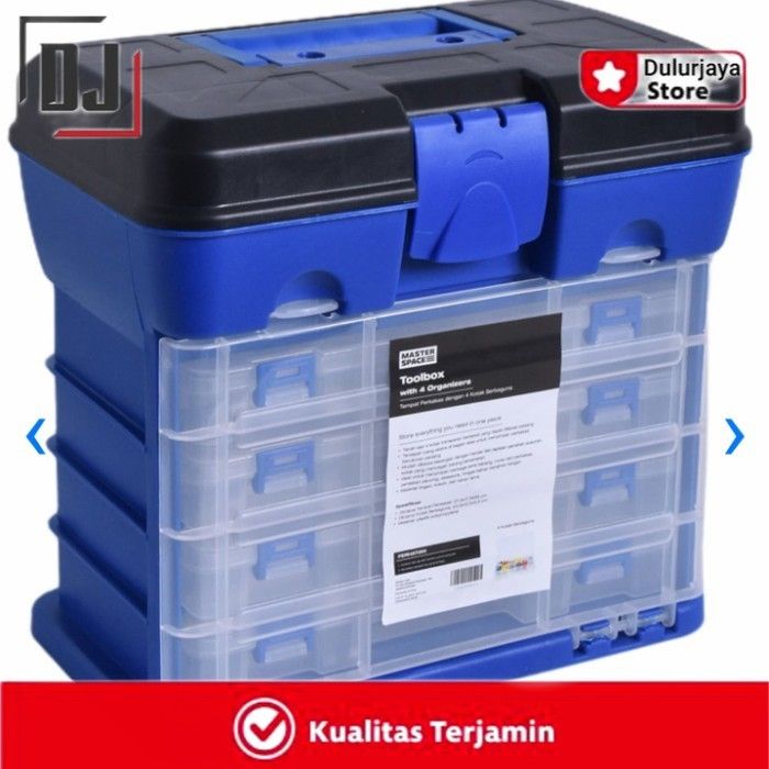 KRISBOW TOOL BOX KOTAK PERKAKAS KOMPARTEMEN TAMIYA - BIRU | Lazada ...