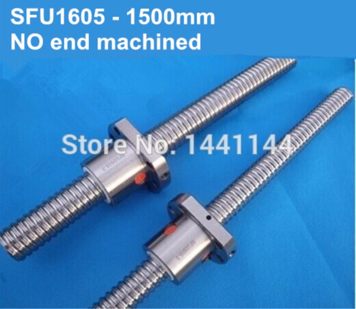 SFU1605- 1500mm Ballscrew with ball screw nut for CNC part without end ...