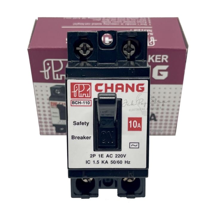 CHANGเซฟตี้ เบรกเกอร์ MCB Safety Breaker ตัวตัดไฟ 2P 220V ขนาด 10A 15A ...