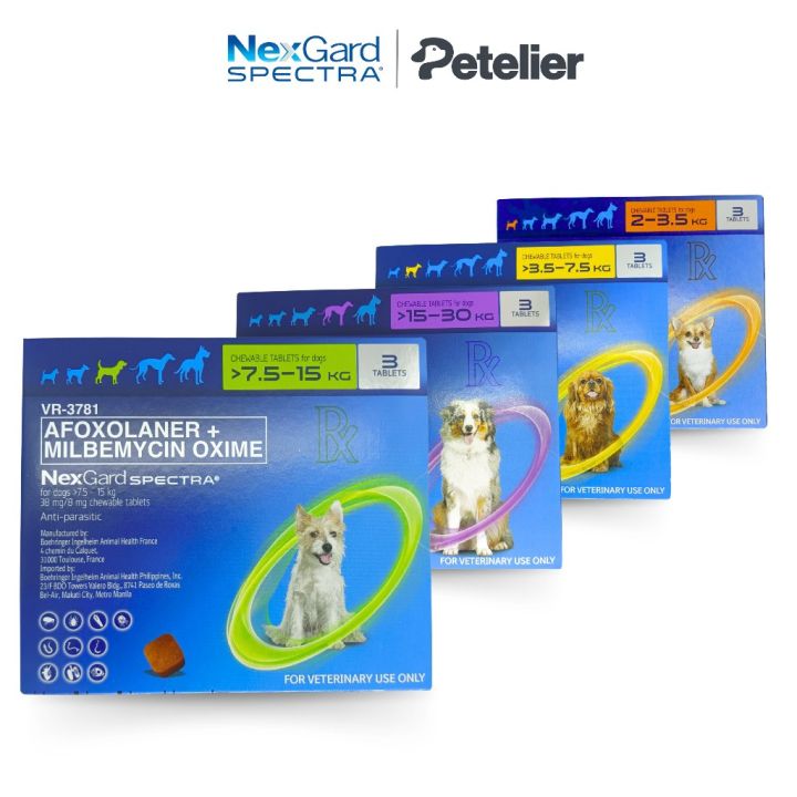 Nexgard Spectra Anti Tick & Flea with Sticker for DOGS by BI Chewable ...