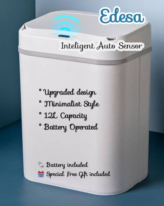 12L Automatic Touchless Rubbish Bin Smart Sensor Light Intelligent ...