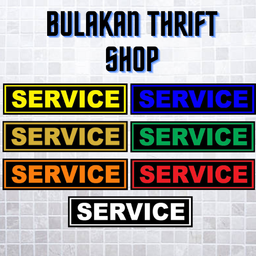 Service Sticker Waterproof Vinyl 2.5 x 10 inches | Lazada PH