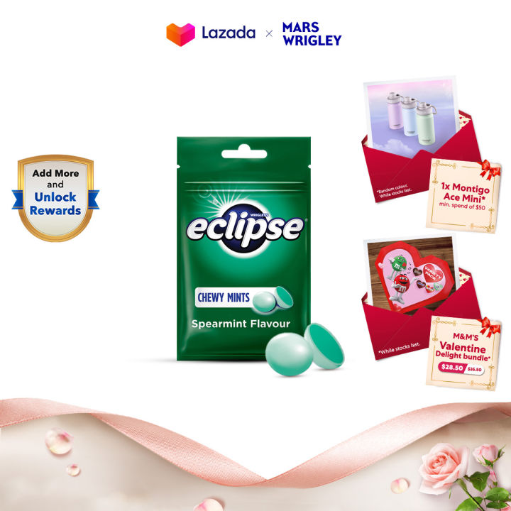 Eclipse Chewy Mints Spearmint Bag 45g Candy / Intense Freshness ...