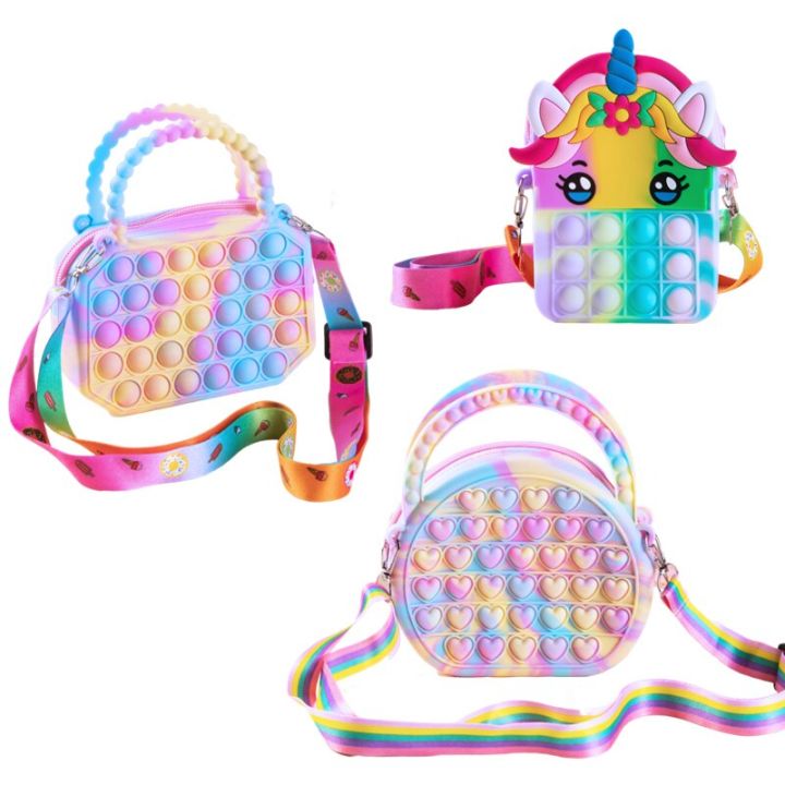 Ready Stock-Pop Purse Silicone Sensory Push Pop Bubble Bag Crossbody ...