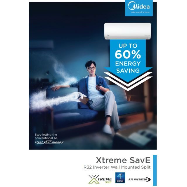 MIDEA 2.0HP (INVERTER) AIRCOND MSXS-19CRDN8 (R32 GAS) AIR CONDITIONER ...