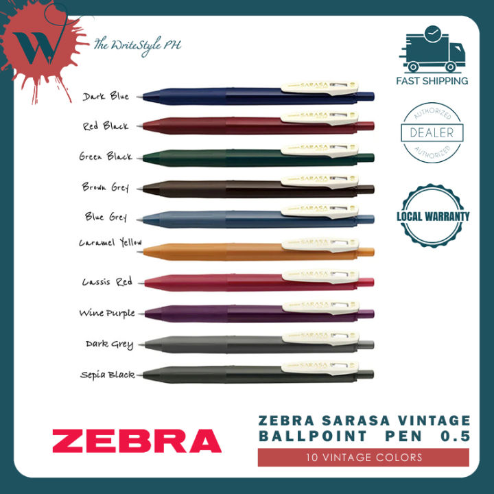 Zebra Sarasa Clip Vintage 0.5 Ballpoint Pens | Lazada PH