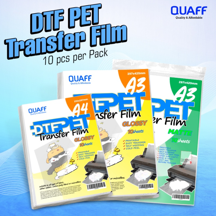 Quali-Products - Quaff 10 sheets per Pack DTF Direct To Film Pet ...