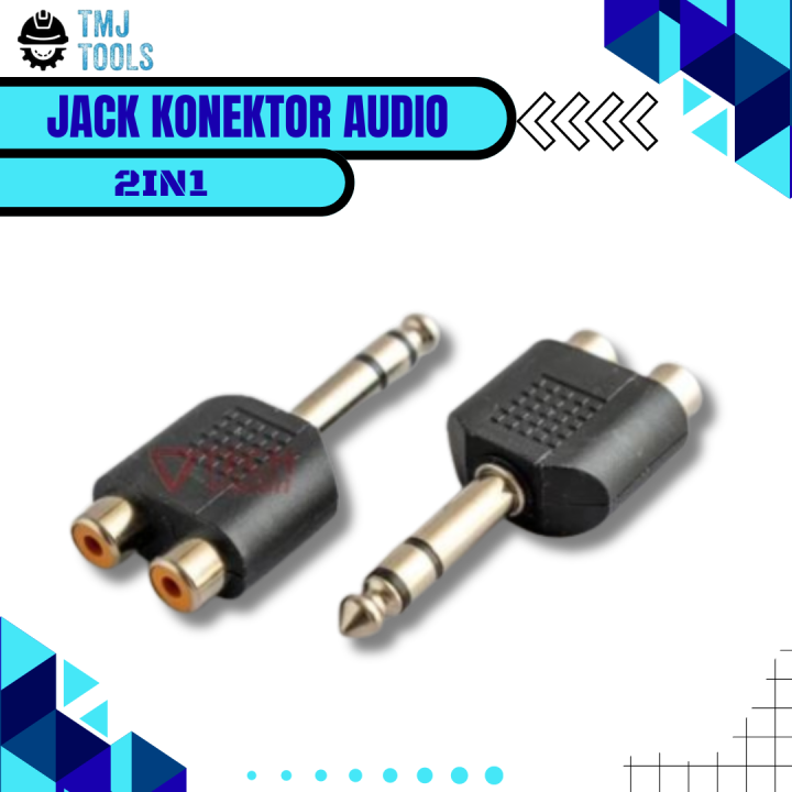 Jack Konektor Audio 2in1 Converter Jek 1 Akai to 2 RCA. AUX Socket ...