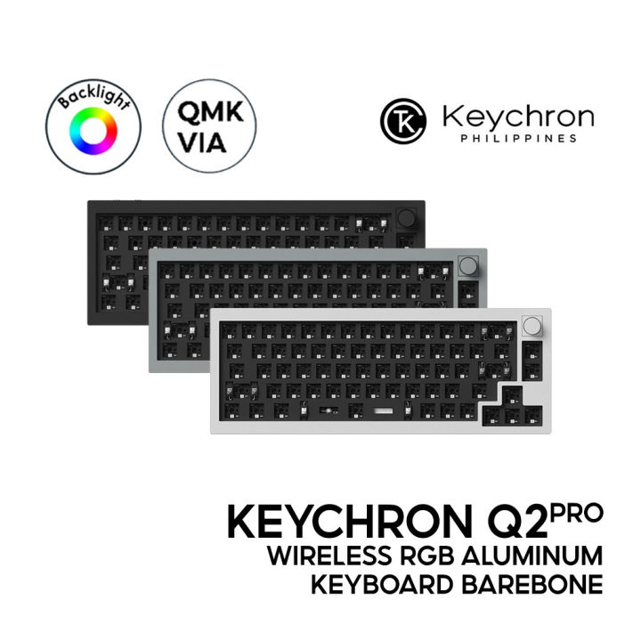 Keychron Q2 Pro Knob QMK Barebone Mechanical Keyboard (65%, Wired ...