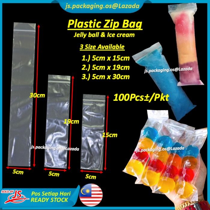 Jelly Ball Plastic Transparent Zipper Bag Zip Lock Plastic bag Ice ...